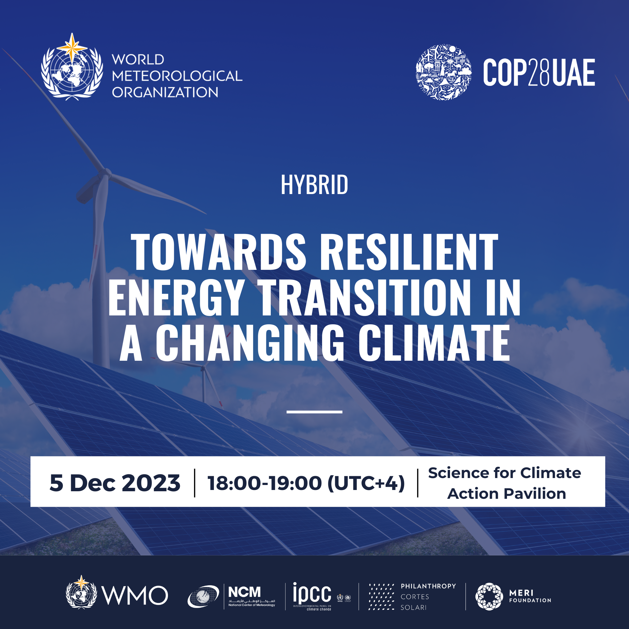 COP28 side-event: Towards Resilient Energy Transition in a Changing Climate | World ...